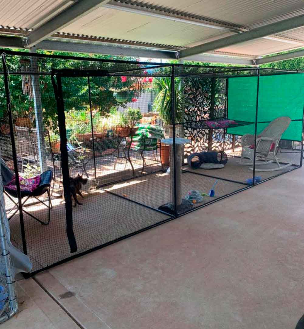Triple Size 5.4m Freestanding Cat Enclosure – Catnets