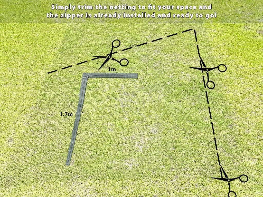 Complete Wall Net with F-Zipper (3.5m x 3.5m Netting) - Stone – Catnets